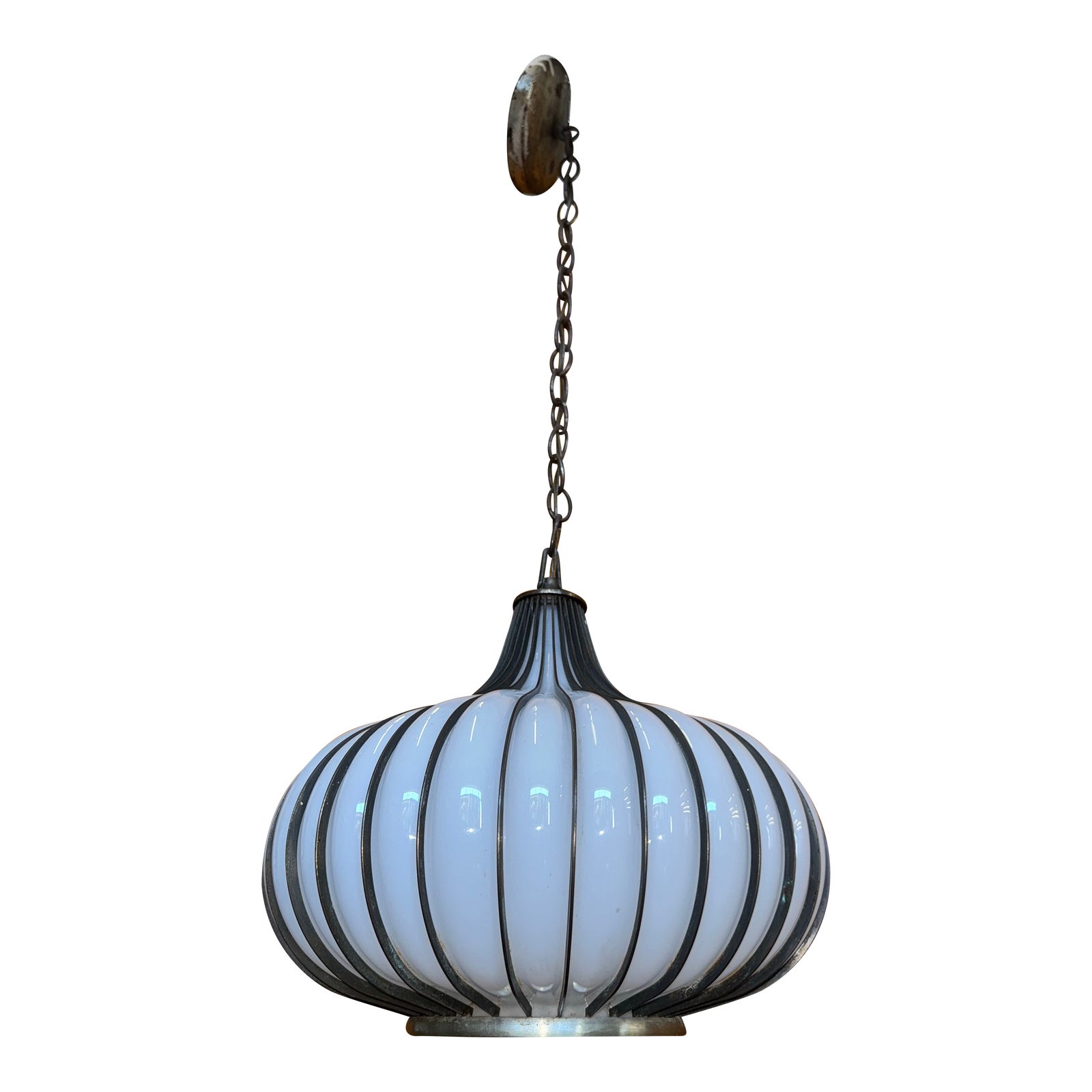 Vintage 1960s Lightcraft of California Onion Swag Pendant Lamp – Mid ...