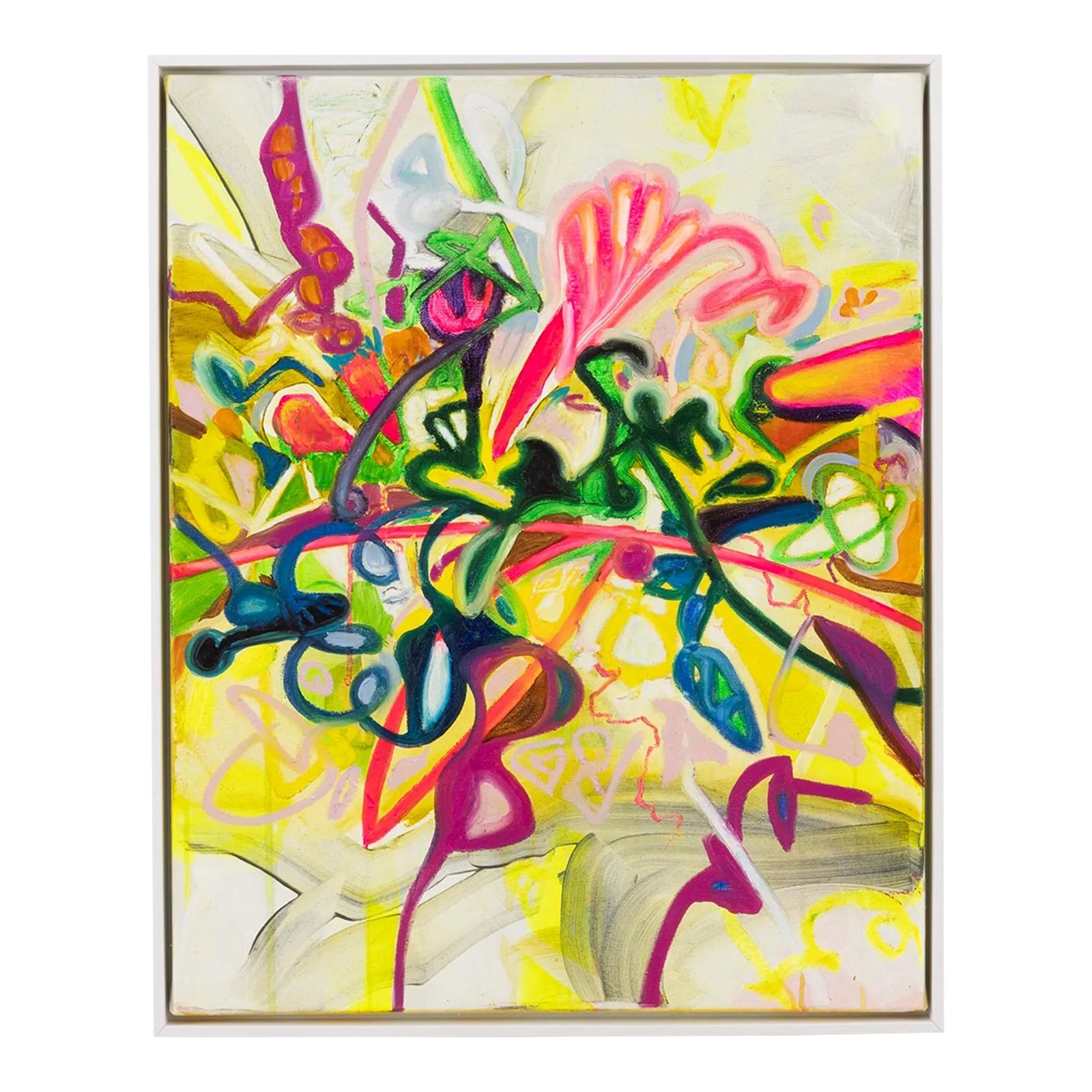 She Bop, Original Abstract Painting by Chris Artabasy, Framed | Chairish