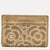 Chanel Gold Suede Camellia Embossed Classic Card Holder | Chairish