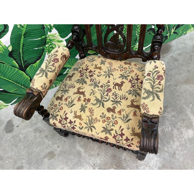 Spanish Colonial Heavy Carved Wood Dining Chairs | Chairish