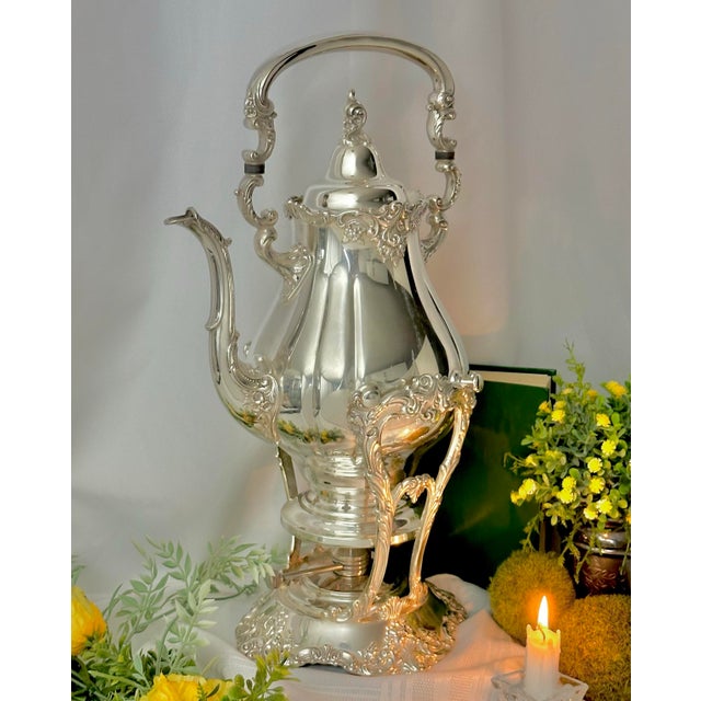 Mid 20th Century Wallace Baroque Silver Plated Tilting Tea Pot Stand ...
