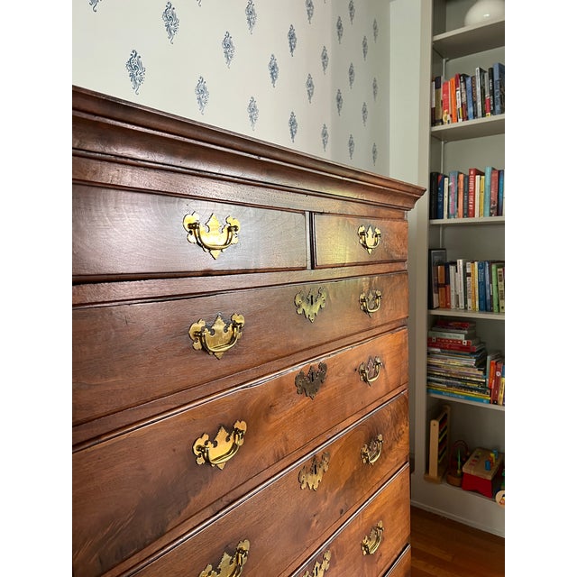 Antique Late 1700s Pennsylvania Chippendale Walnut Tall Chest | Chairish