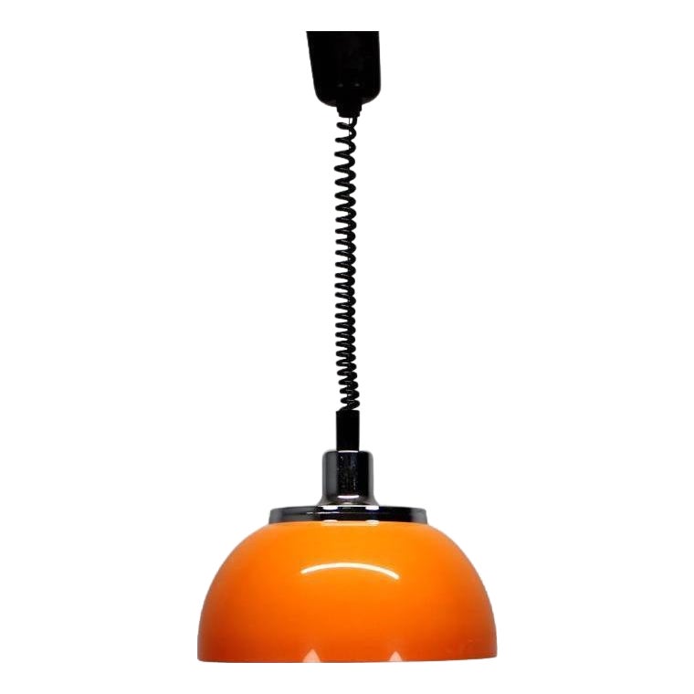 Mid-Century Adjustable Plastic Pendant Lamp attributed to Meblo for ...