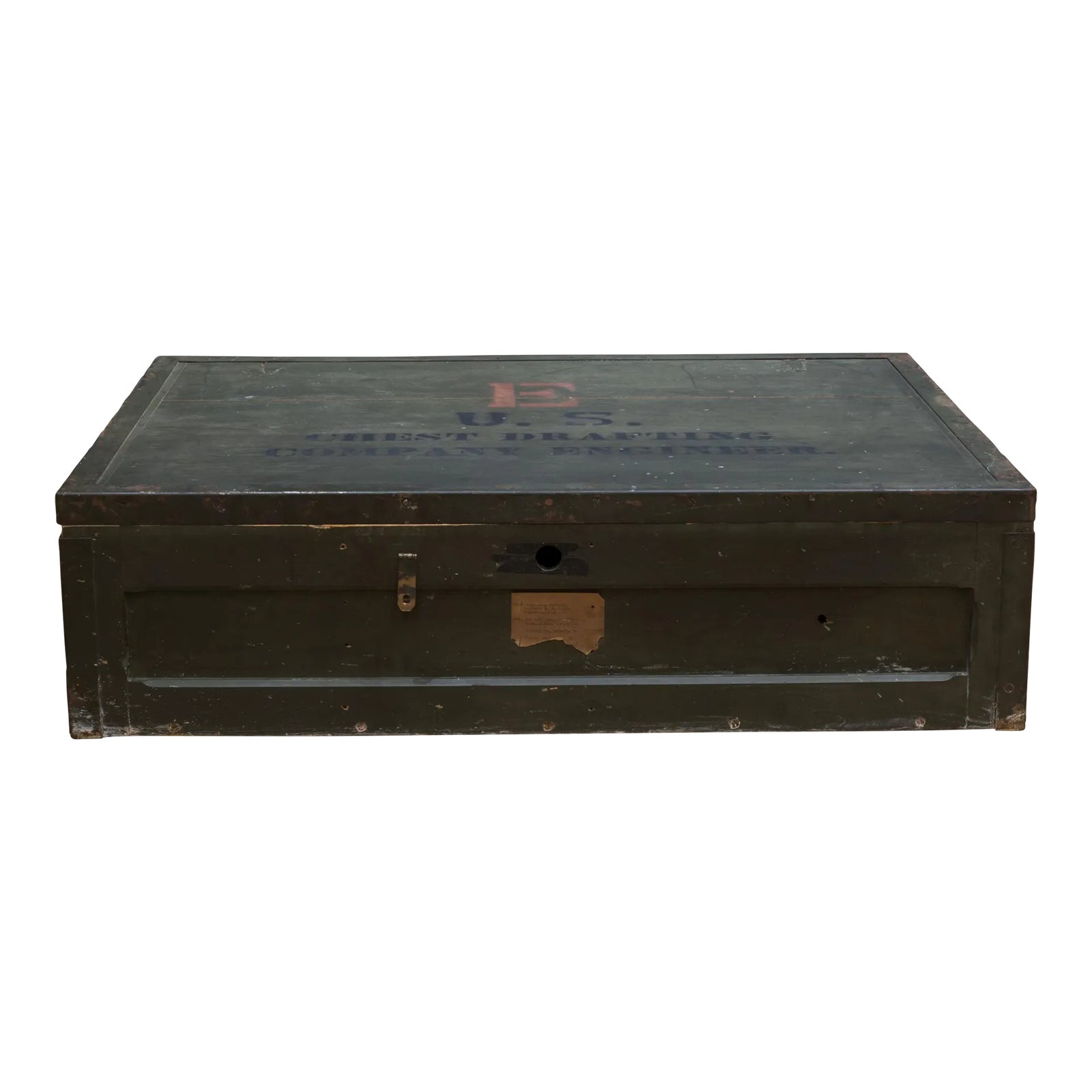 World War 2 Era Military Trunk C.1940 | Chairish