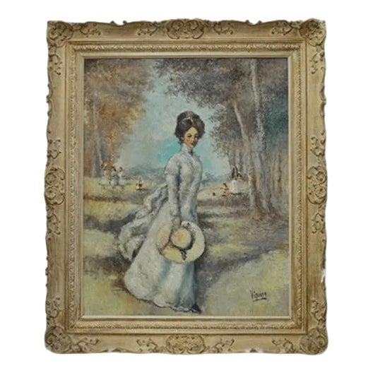 Antonio Gutierrez Viguera, Lady, 1800s, Oil on Canvas | Chairish