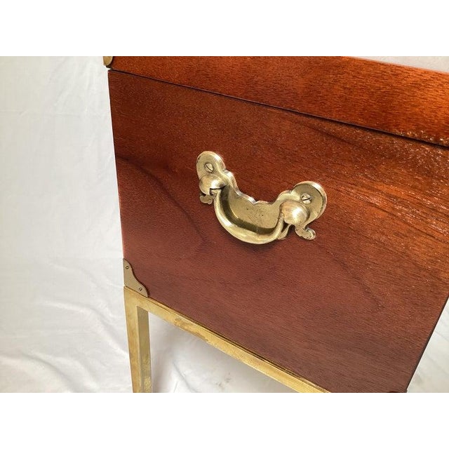 Late 20th Century Mahogany Box on Stand Side Table | Chairish