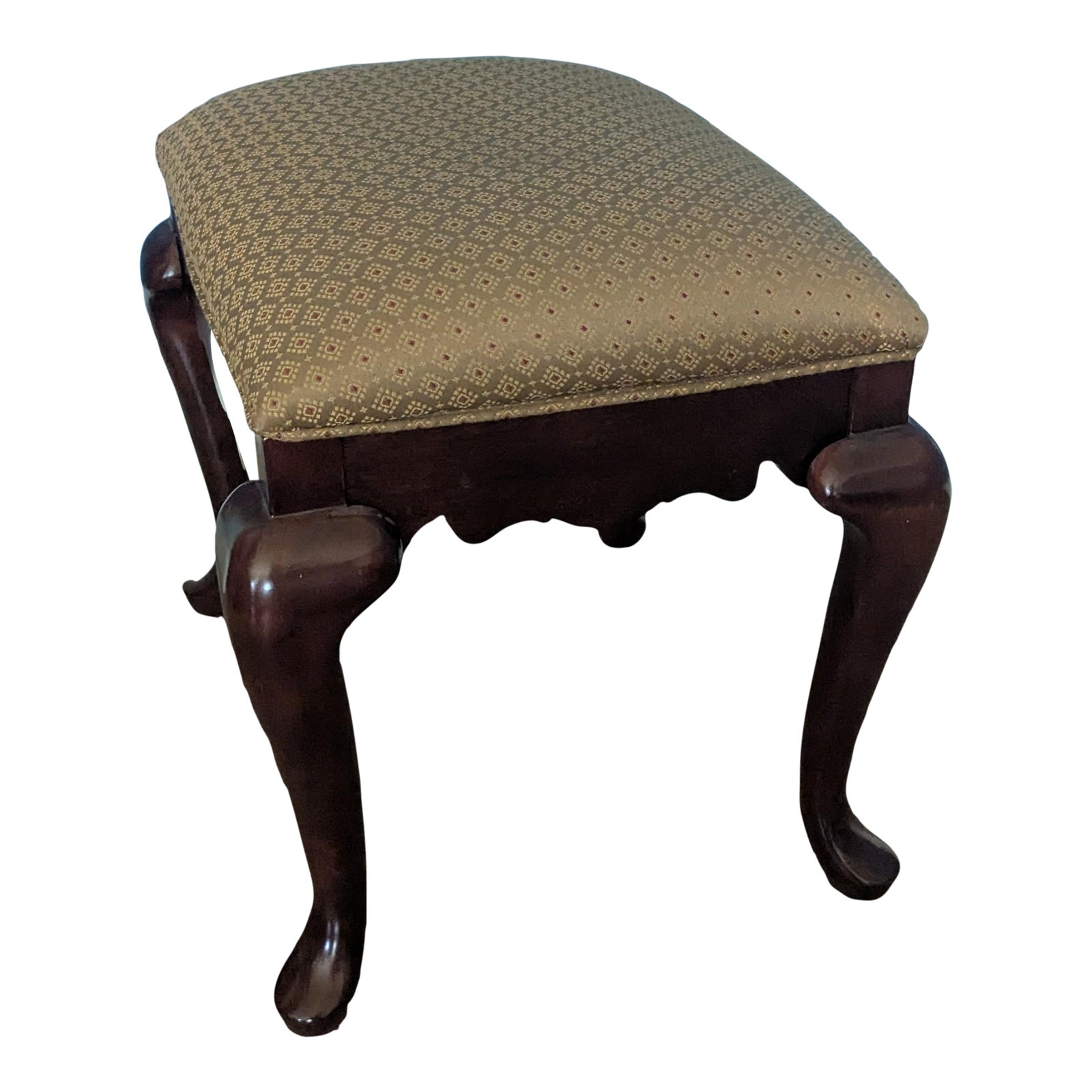 Late 20th Century Pennsylvania House Queen Anne Upholstered Cherry Wood ...