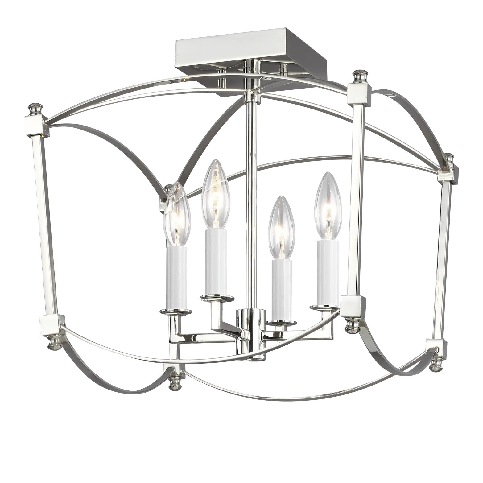 Sean Lavin by Visual Comfort Studio Thayer Semi Flush Mount, Polished ...