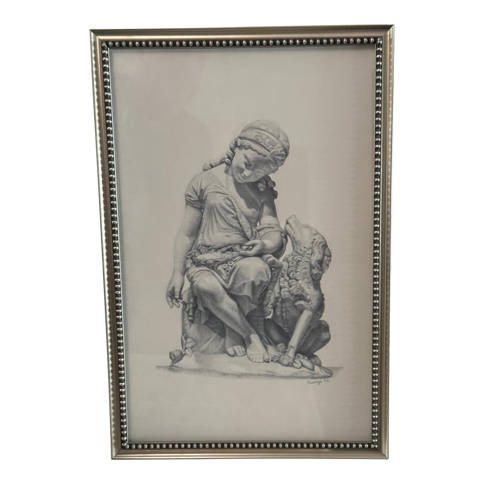 Framed Drawing by Dwight Deworge Williams | "Innocence Protected by ...