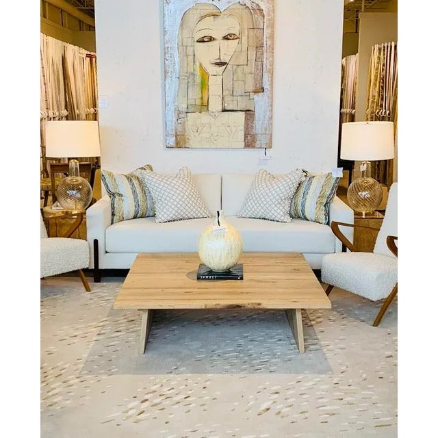 Modern Contemporary Oak Table | Chairish