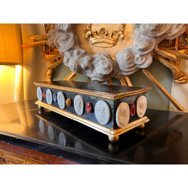 Grand Tour Revival "Medici" Wood Table Pedestal With Multicolor Casts ...