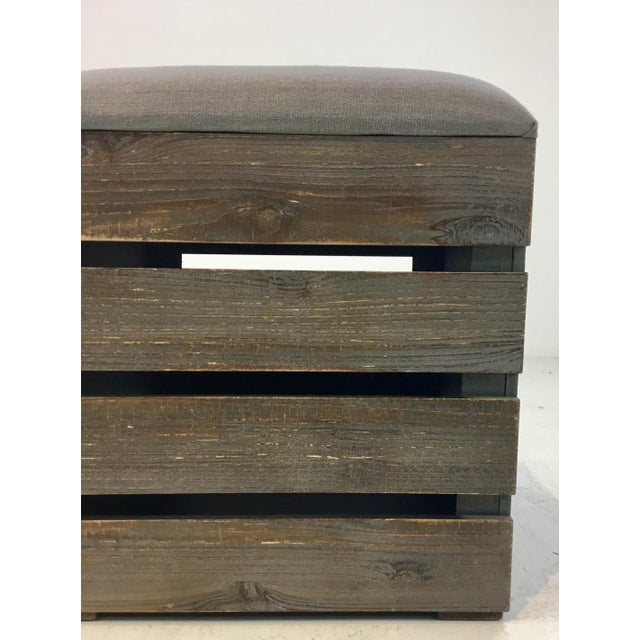 Pair of Modern Wood Slat Storage Benches | Chairish