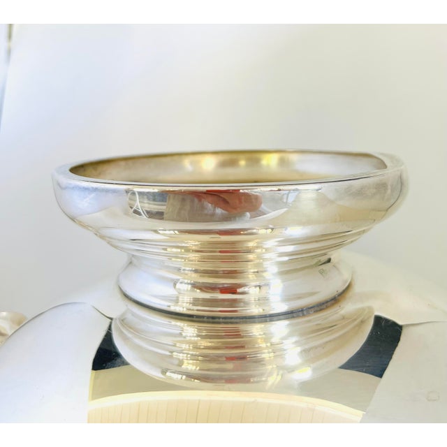 Vintage 1940s Footed Silver Plate Bowl Champagne Tub Cooler Centerpiece ...