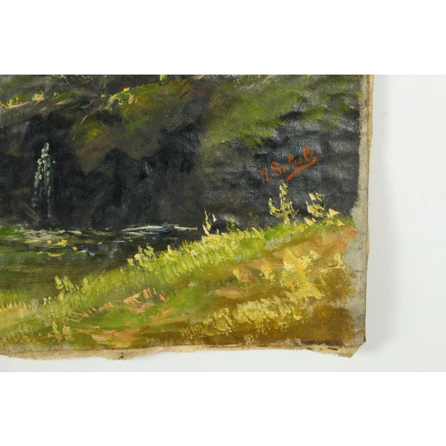 Late 19th Century Rafael Salas Oil Painting on Canvas of an Andean ...