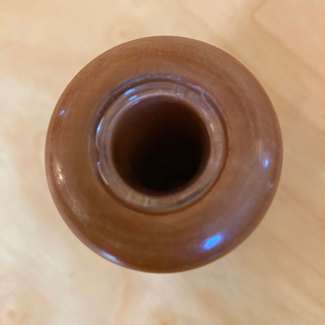 Early 21st Century Hard Maple Wood Turned Small Beaker Bud Vase With ...