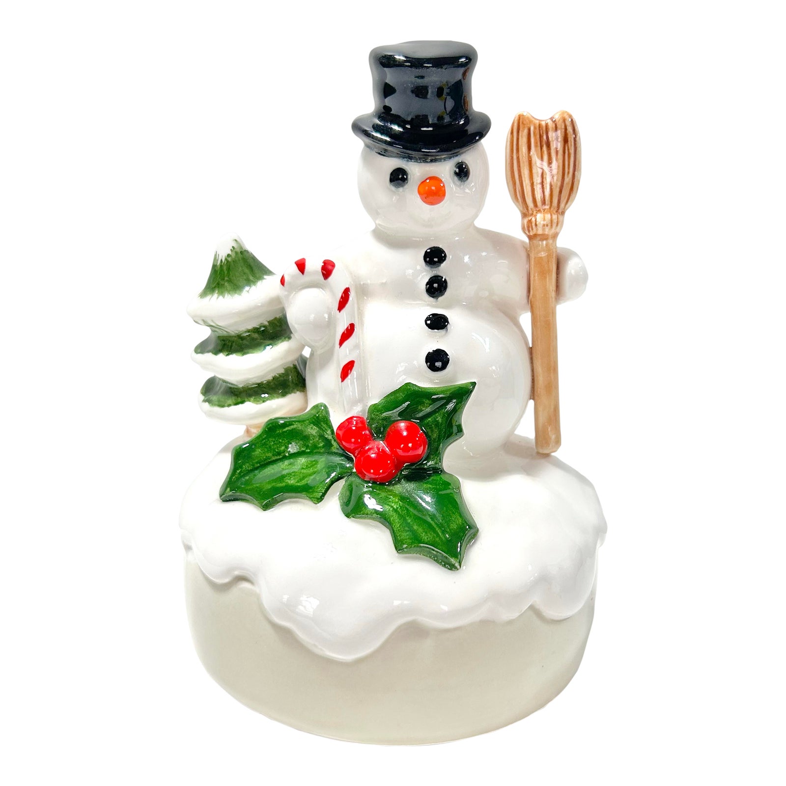 Vintage Christmas Musical Snowman Figurine - Plays “Frosty the Snowman ...
