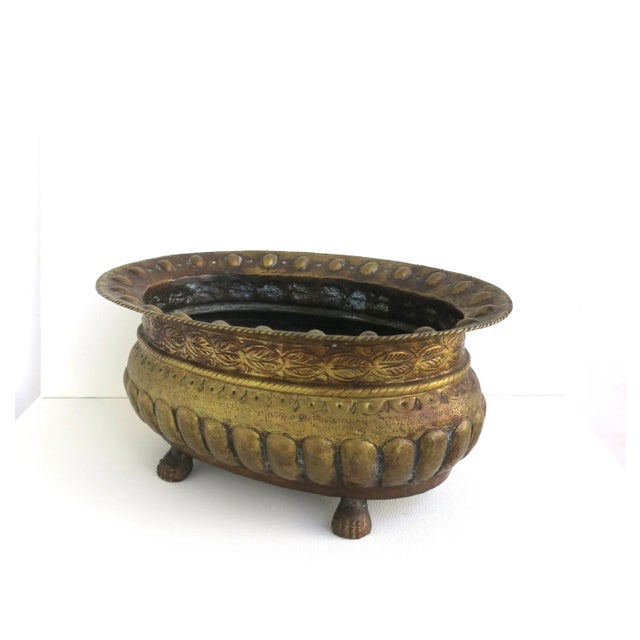 Italian Brass Plant Flower Planter Cachepot Centerpiece With Lion Paw ...