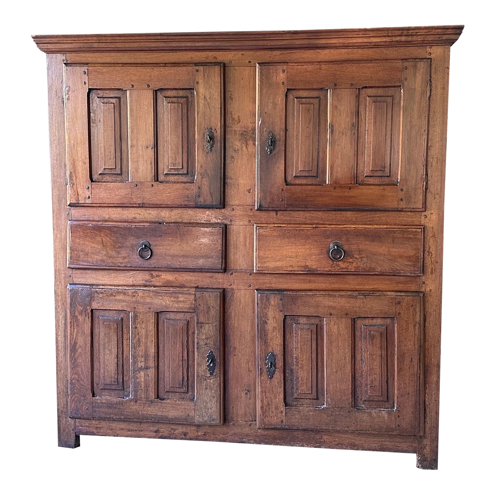 Spanish Storage Cupboard, 18th Century, Oak | Chairish