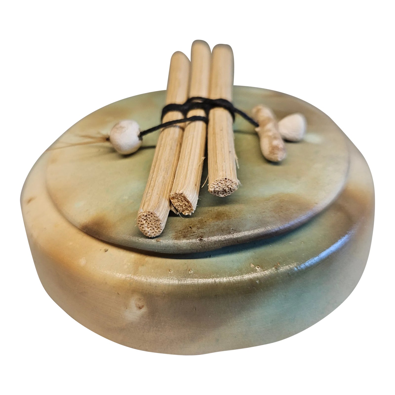 Vtg. Japanese Studio Pottery Ogata Kenzan Style Raku Trinket Box | Chairish