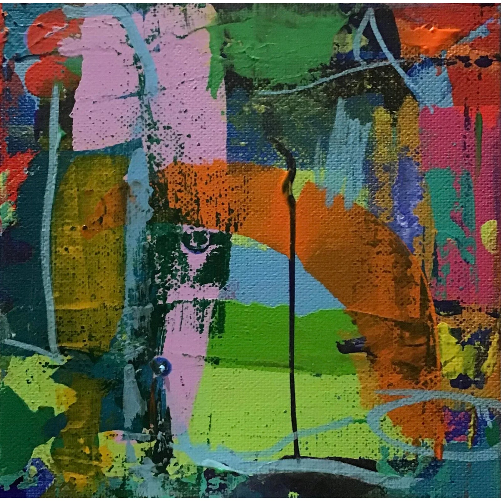 “AS120322” Original Abstract Acrylic Painting on Stretched Canvas by ...