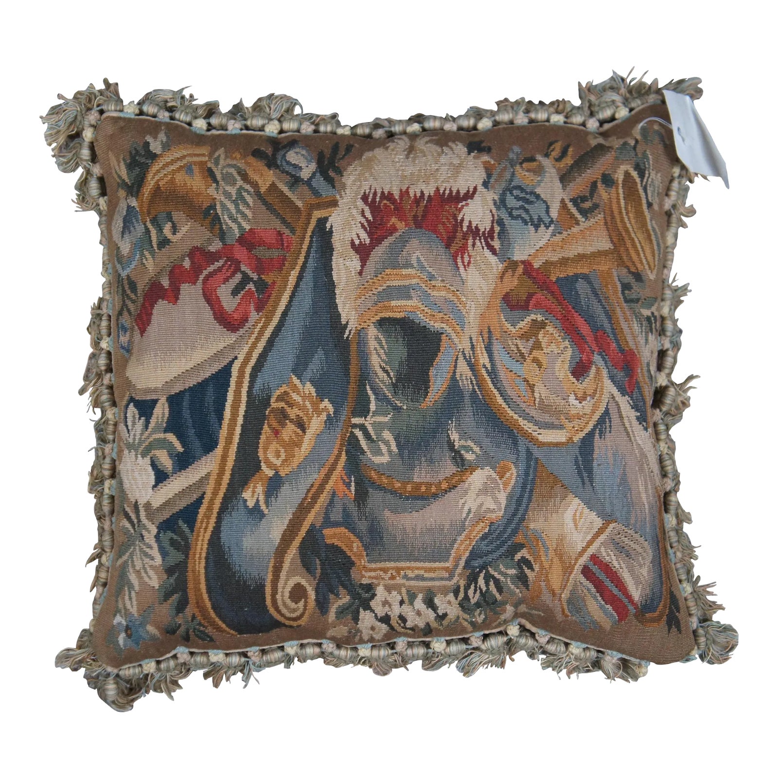 Mid 20th Century Down Filled Knight in Armor Heraldic Embroidered ...