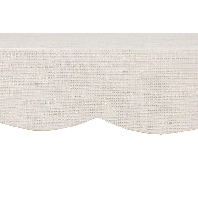 Asian Contemporary Style Light Gray Colored Raffia Wrapped Coffee Table ...