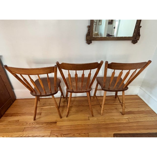 Antique Rustic Arrowback Windsor Dining Chairs Single Plank - A Set of ...