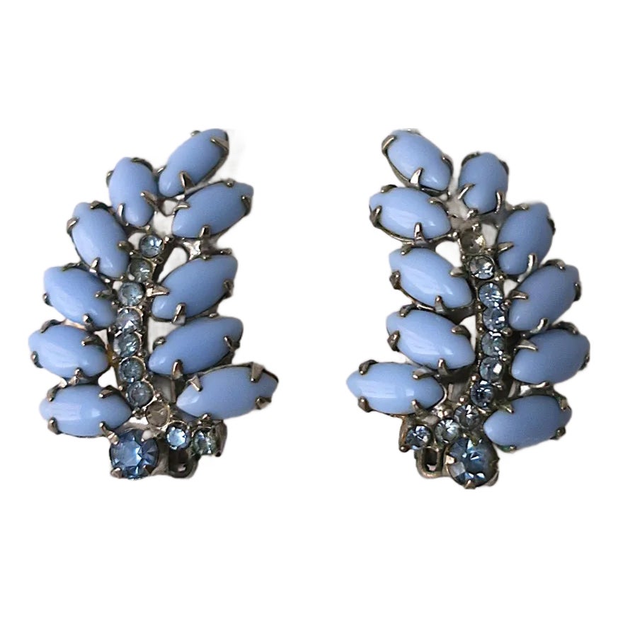 Leaf Crawler Earrings, Circa Mid-20th Century, A Pair | Chairish
