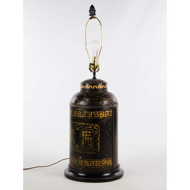 19th C. Chinoiserie Style English Tole Tea Canister by Parnall & Sons ...