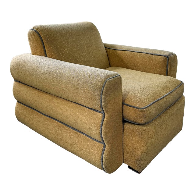 VIntage Art Deco Style Lounge Chair | Chairish