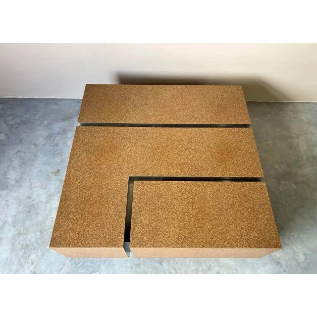 Postmodern Faux Tortoise Shell - Cork Laminate Finish Square Coffee ...