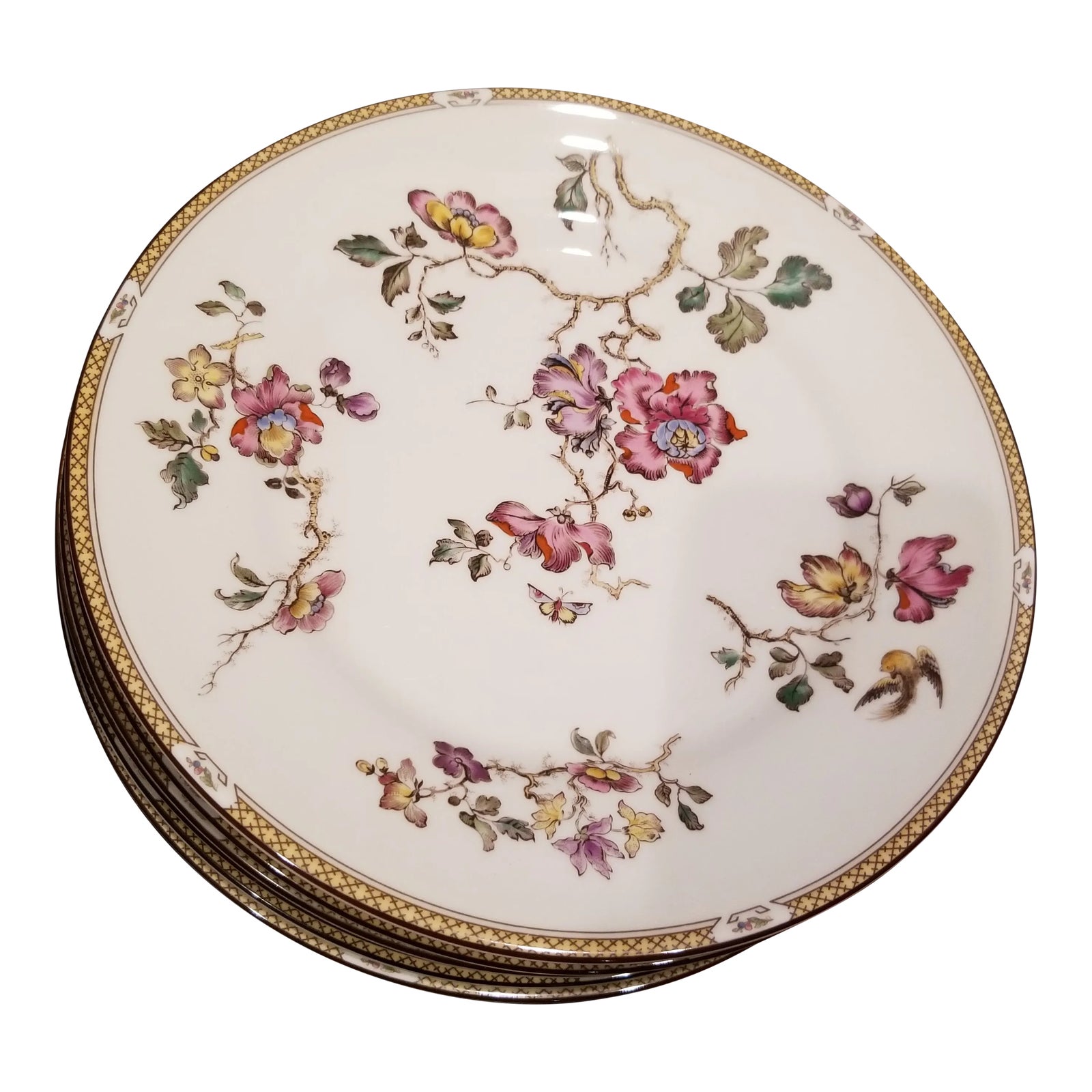9 Wedgwood "Swallow "Pattern Dinner Plates | Chairish