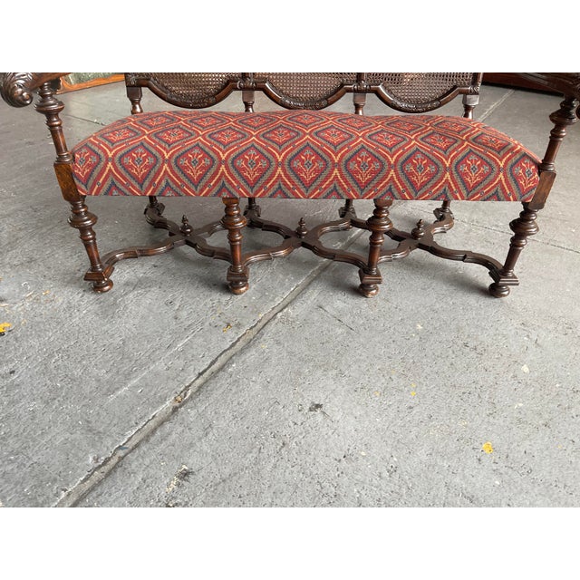 Jacobean Style Bench Circa 1920 Wicker | Chairish
