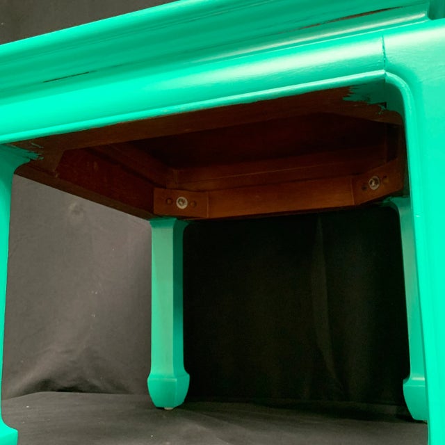 1970s Ming Turquoise Side Table | Chairish