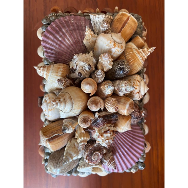 Vintage Large Seashell Box | Chairish