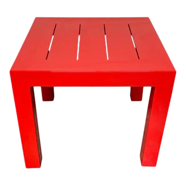 Jut Red Outdoor Table | Chairish