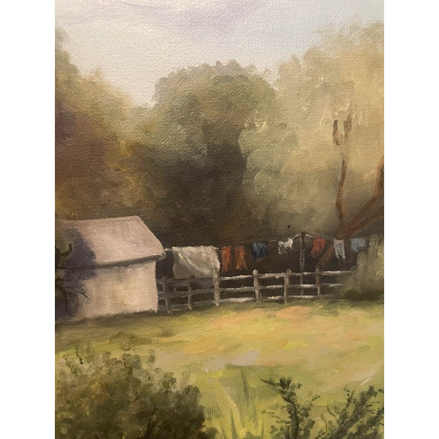 1973 Texas Landscape Bluebonnet Oil Painting on Canvas by Artist ...