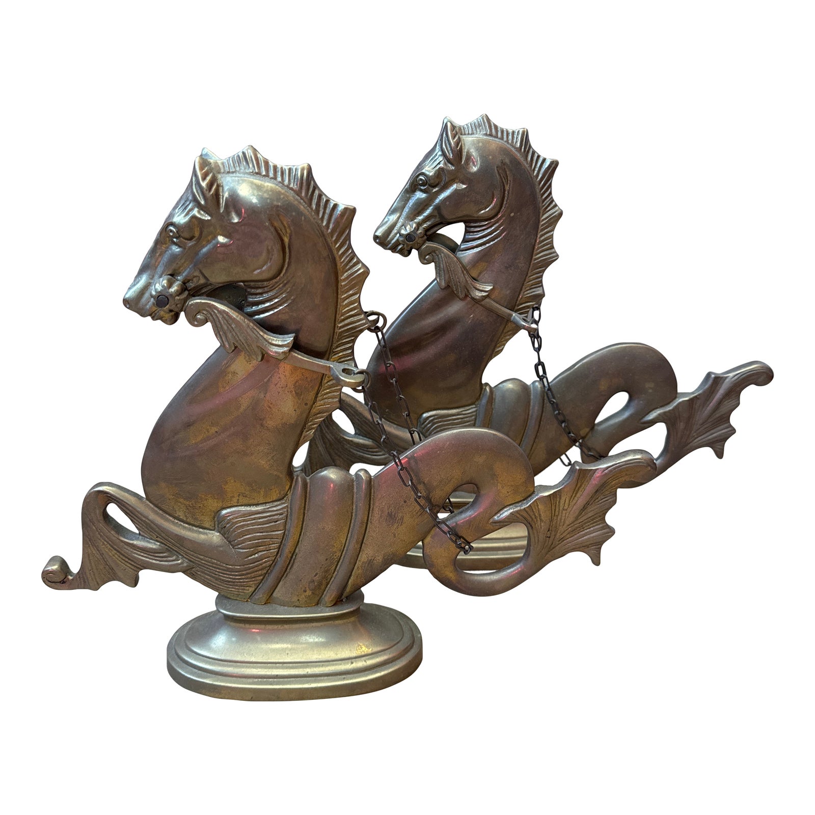 Venetian Brass Seahorse Gondola Oar Locks - Pair | Chairish