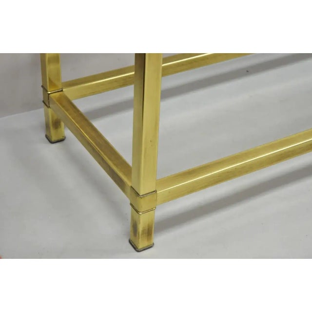 1960s Mastercraft Modern Curved Modern Brass Tube Console Table | Chairish