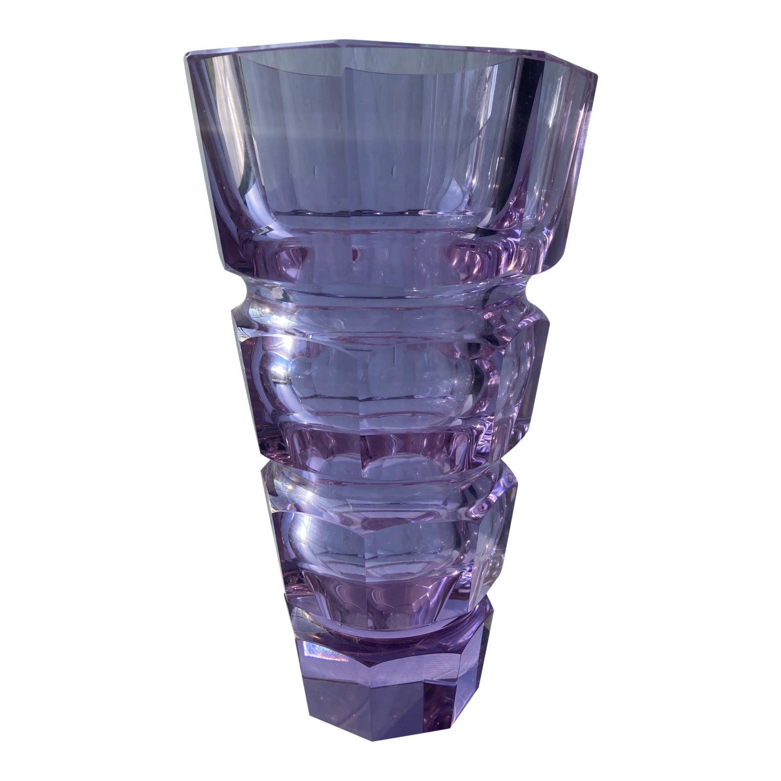 1990s Alexandrite Moser Large Glass Vase | Chairish