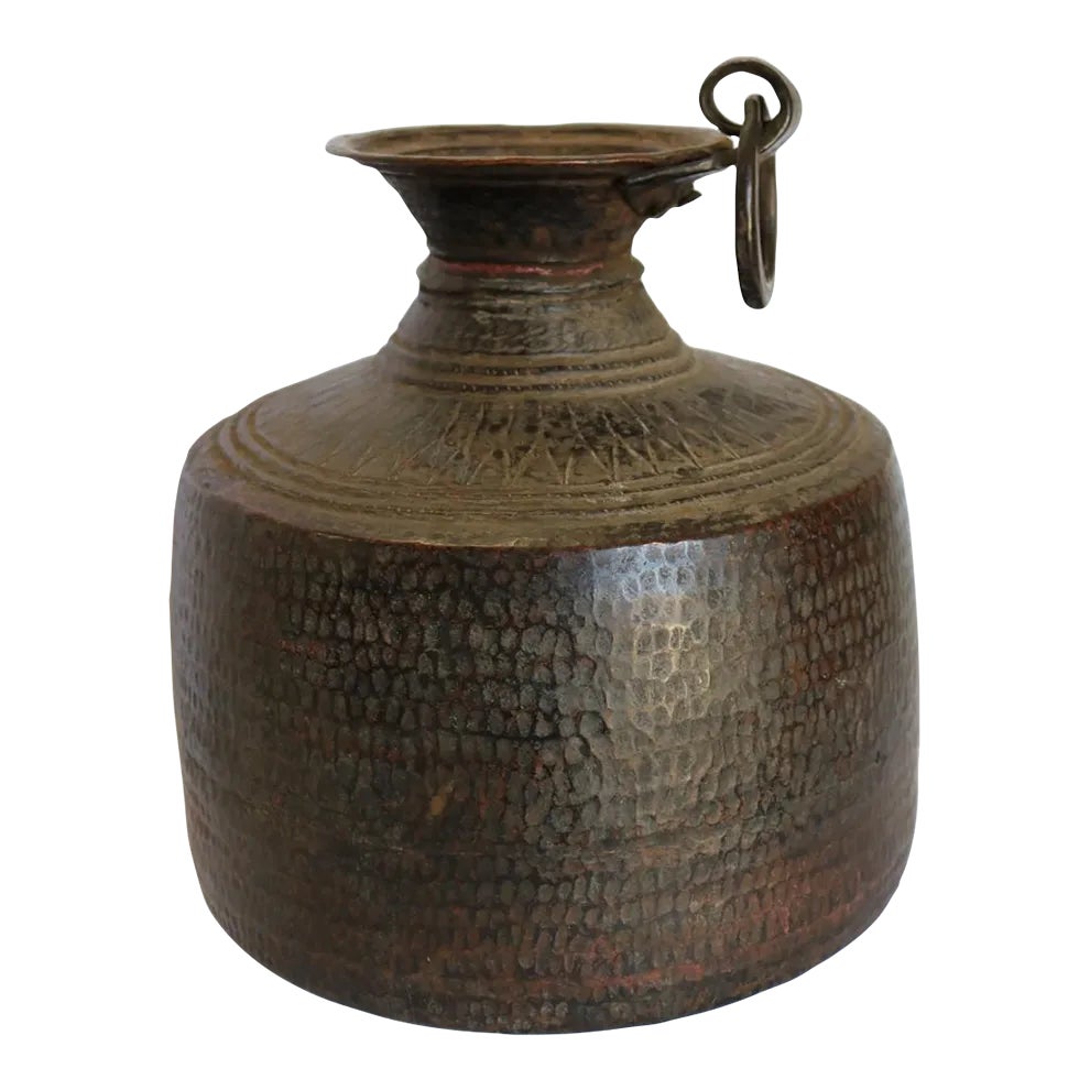 Antique Copper Water Container From India | Chairish