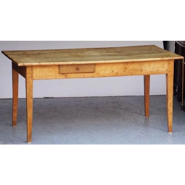 French Rectangular Farm Table of Sycamore | Chairish