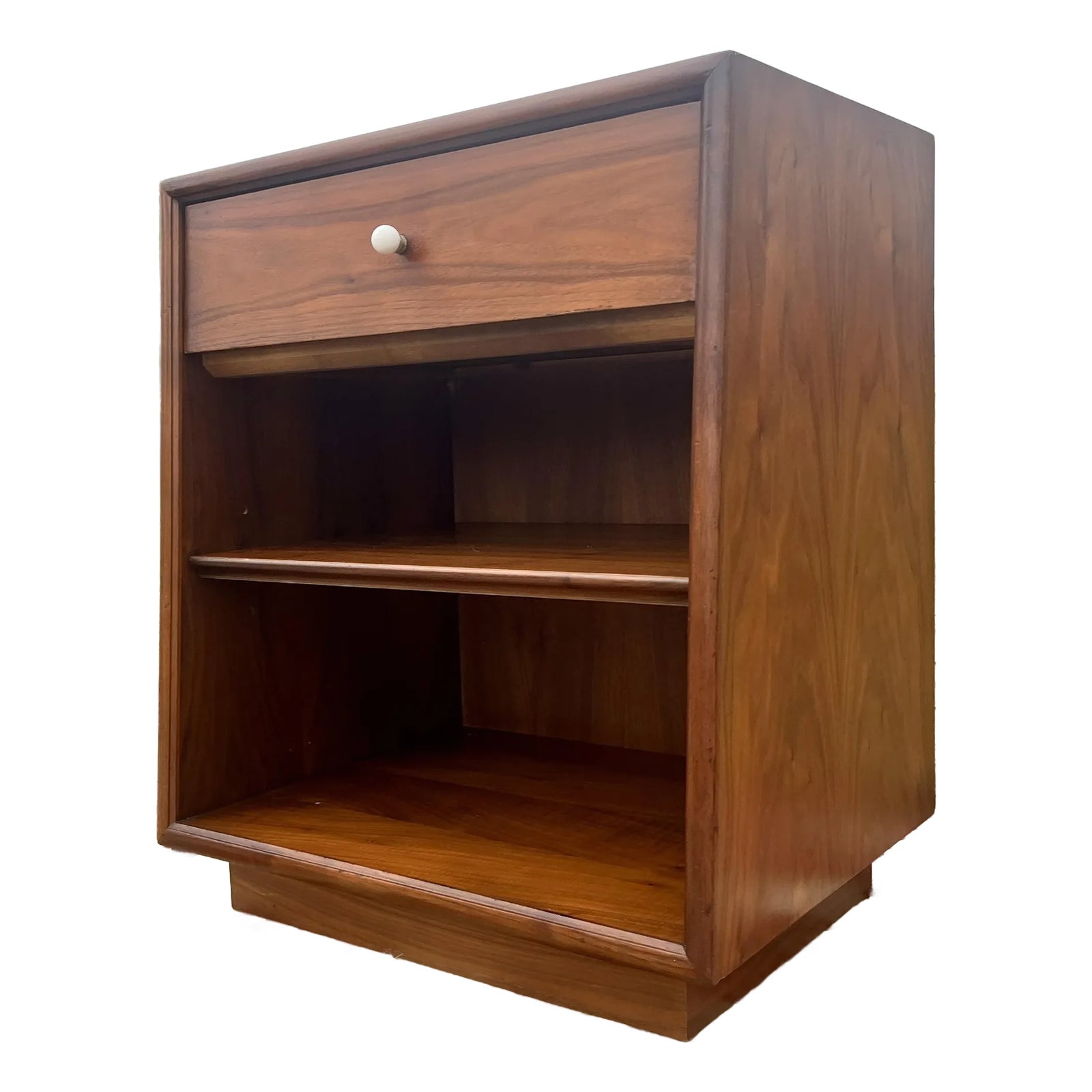 1960s Vintage Mid Century Modern Drexel Declaration Walnut Nightstand ...