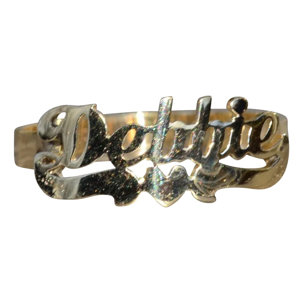 The Debbie: Ladies 14K Yellow Gold Debbie Name Ring | Chairish