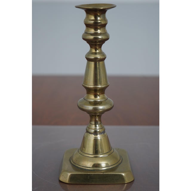 Pair Antique 18th Century Colonial Candlesticks | Chairish