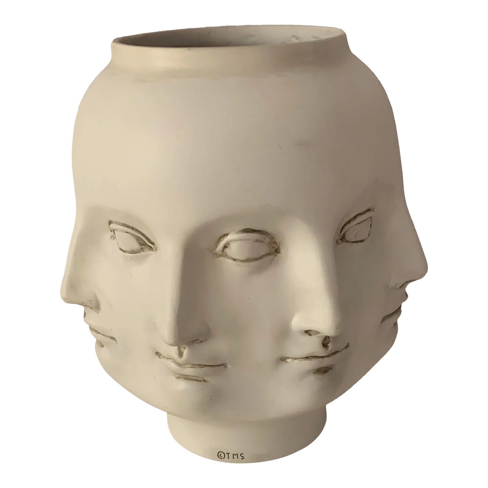 Abstract Fornasetti Style Perpetual Face Vase | Chairish