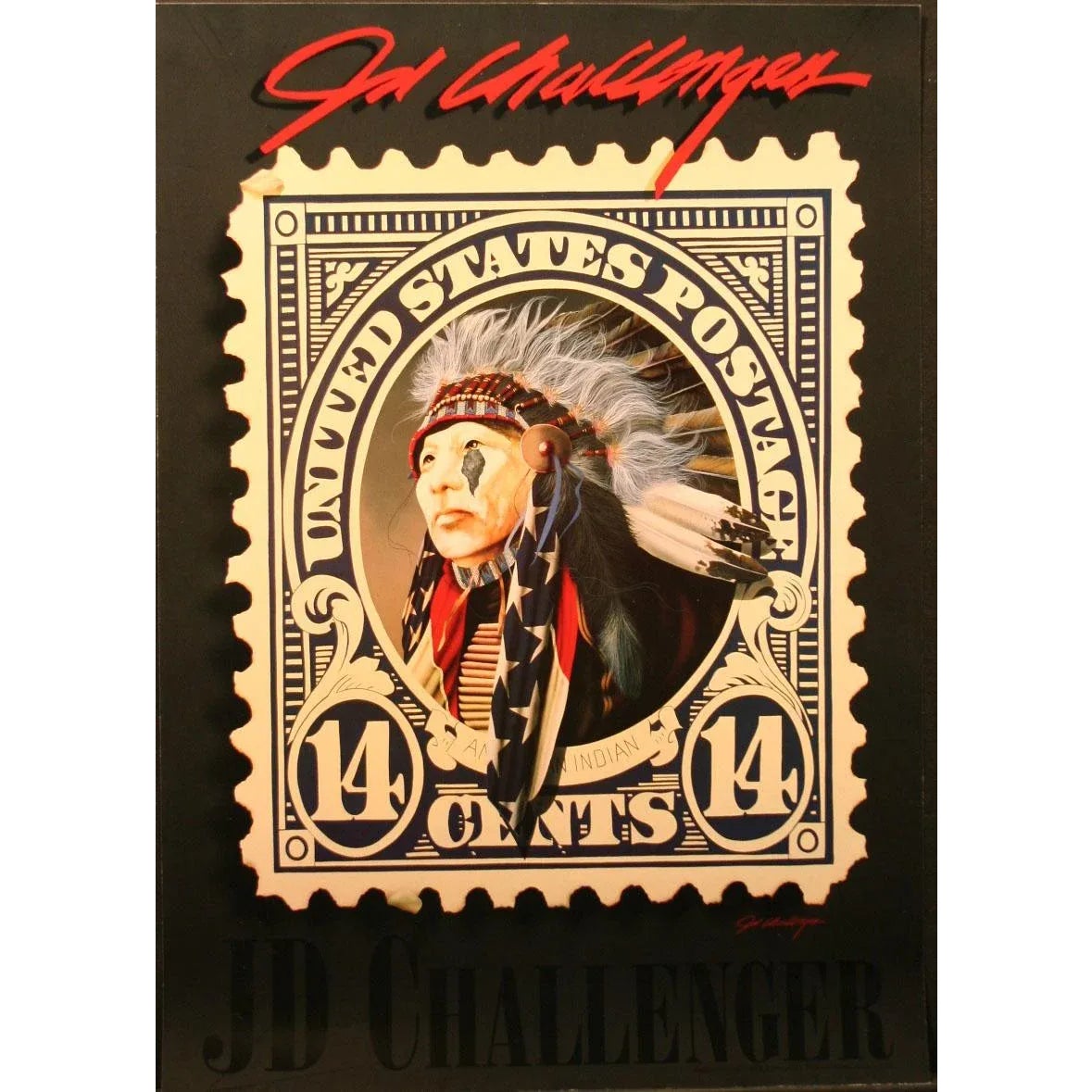 1990s "United States Postage Cents" J.D. Challenger Poster | Chairish
