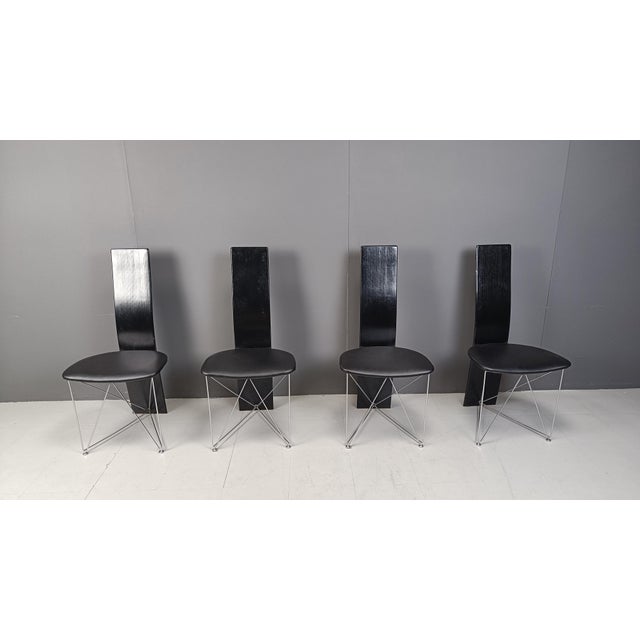 Vintage Concorde Dining Chairs with Leather Seats by Torstein Flatøy ...