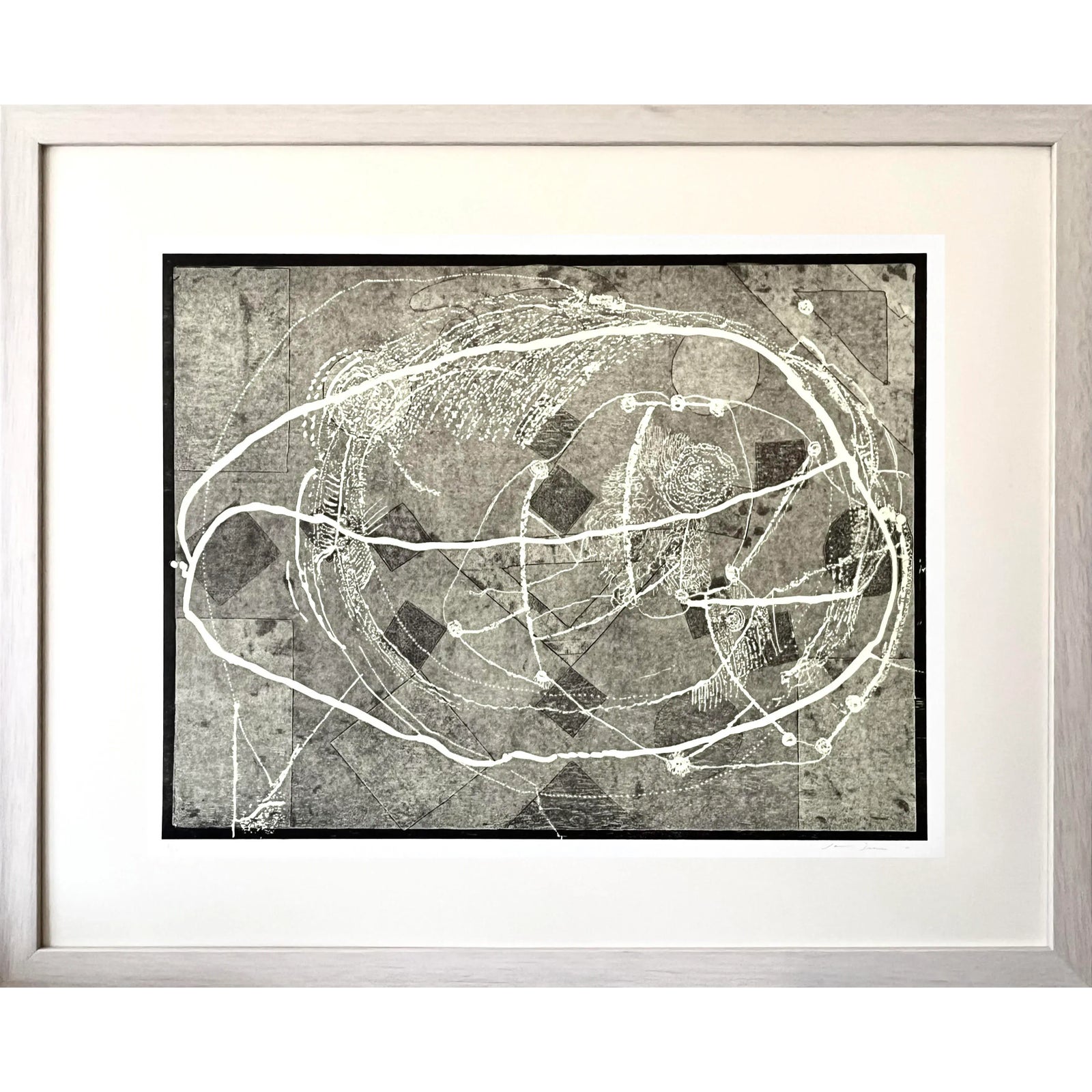 Modernist Abstract Woodblock Print by James Brown Renowned American ...