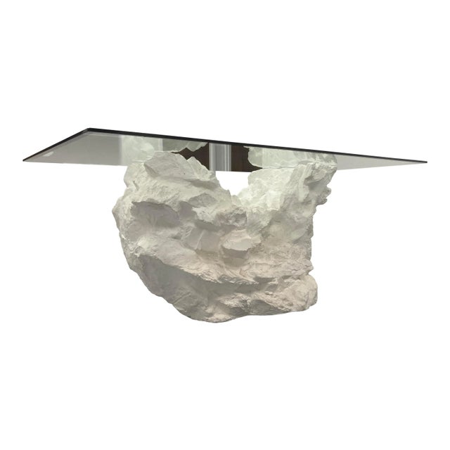 Postmodern Faux Rock Plaster Dining Table From Sirmos | Chairish